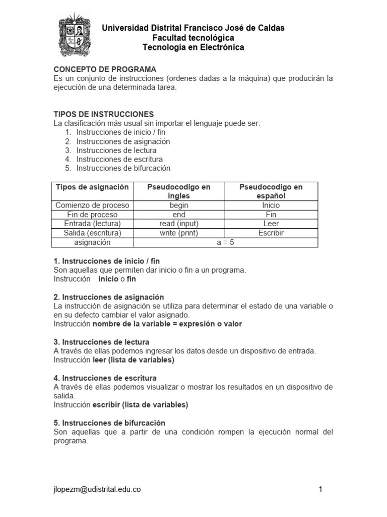 Programas y estructuras secuenciales | PDF | Programa de computadora ...