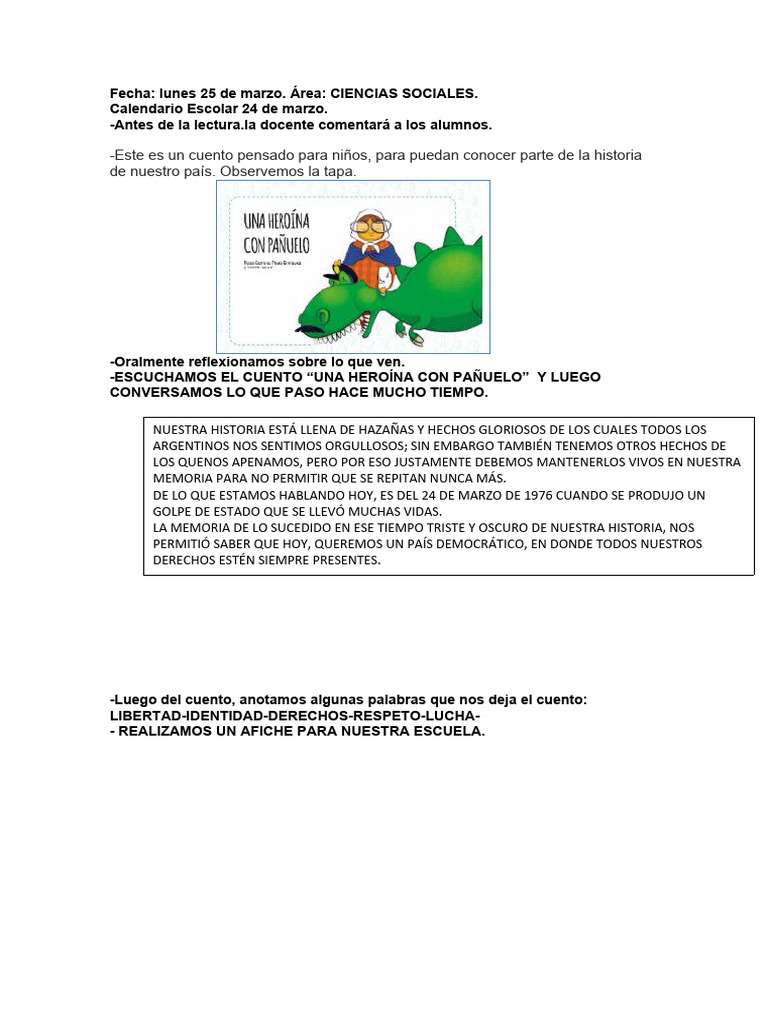 Actividades Heroína con pañuelo | PDF