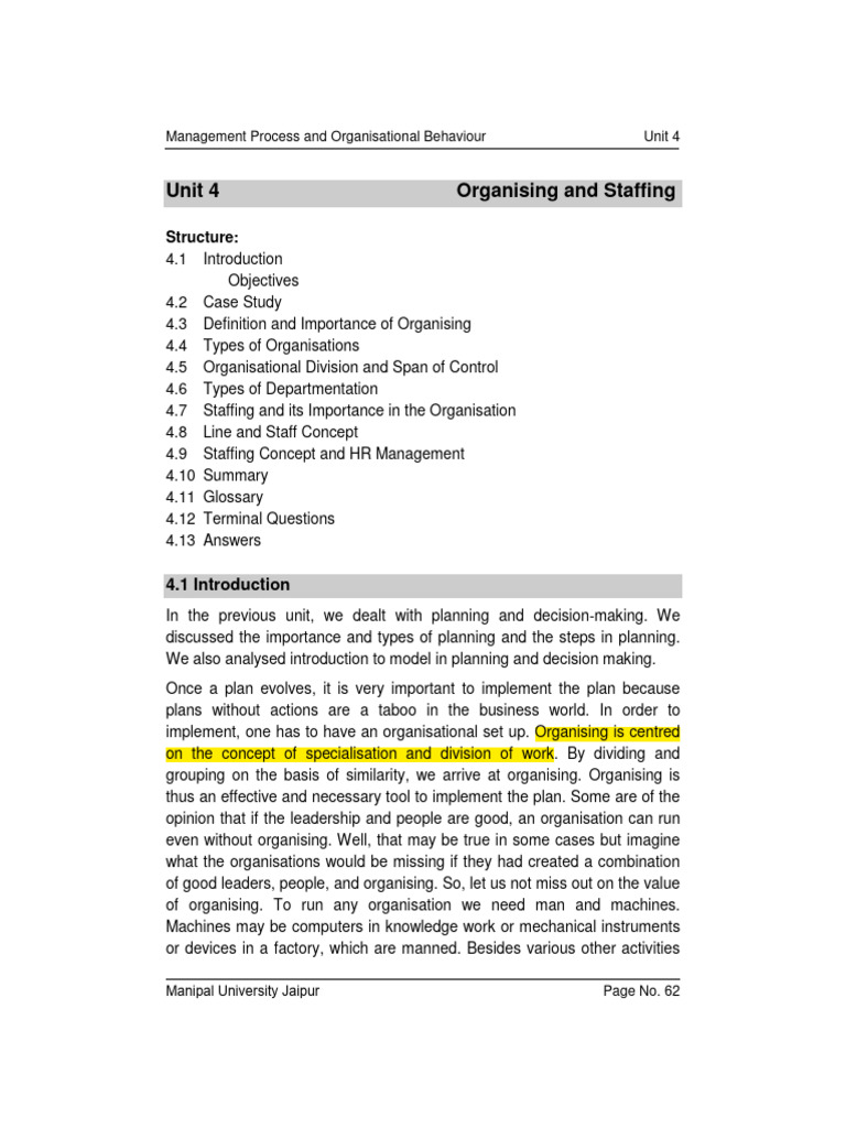 SLM - PDF - Unit 4 | PDF | Human Resources | Organizational Behavior