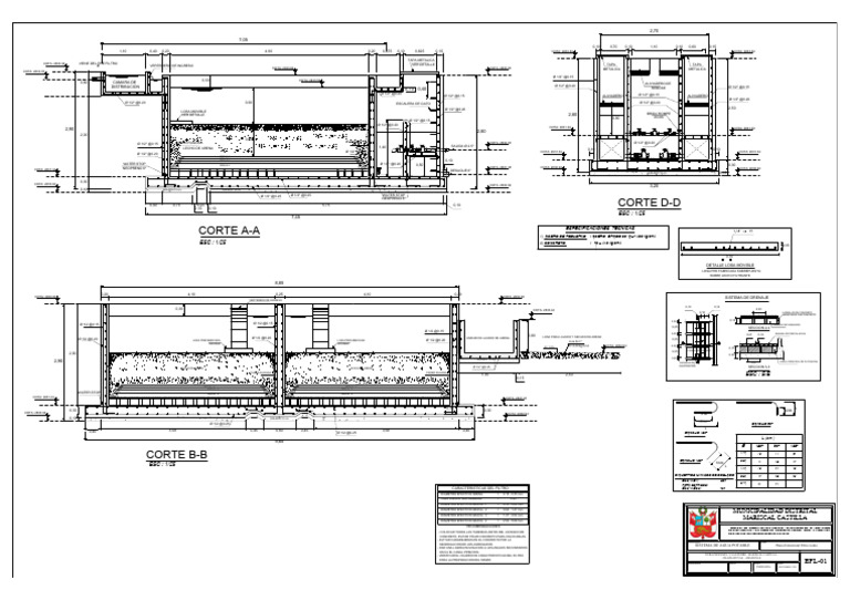 07.02.05.03 Plano de Estructuras (PTAP) - Filtro Lento | PDF