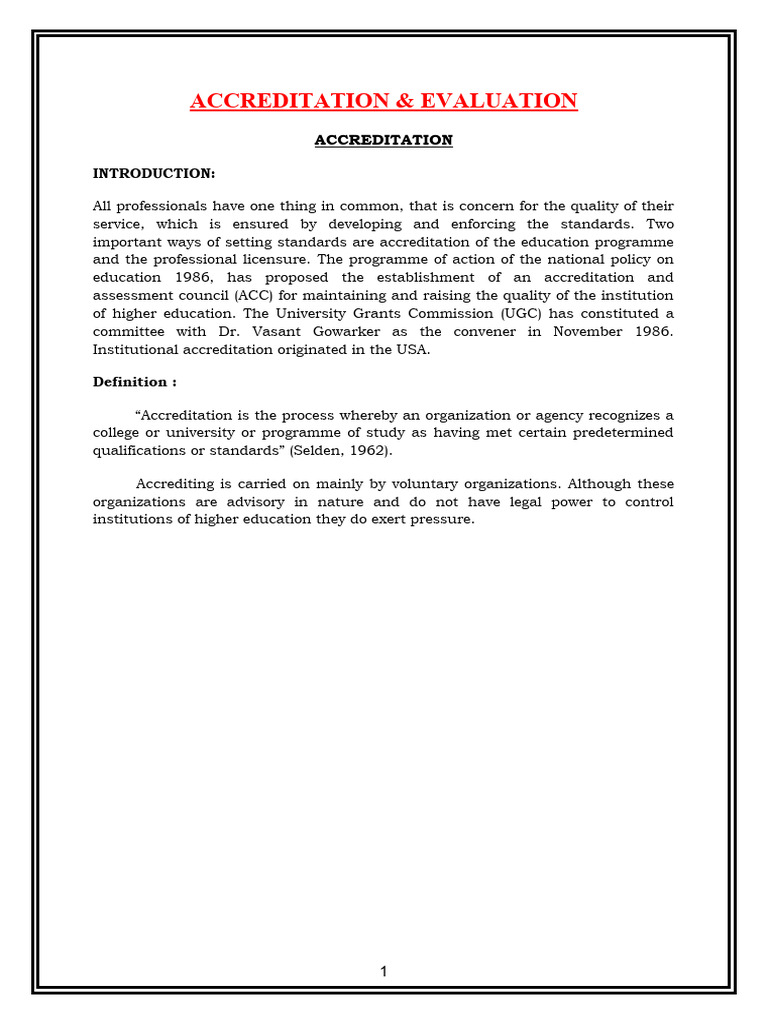 Understanding Accreditation in Nursing Education | PDF | Evaluation ...