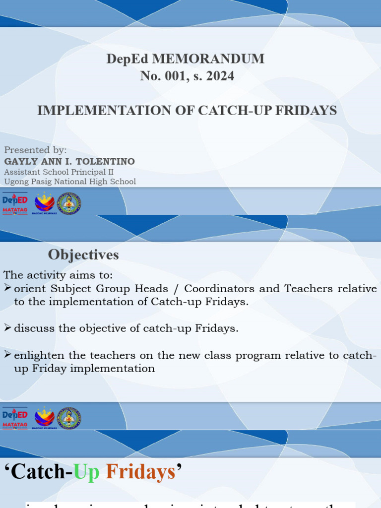 Catch Up Fridays | PDF | Learning | Teachers