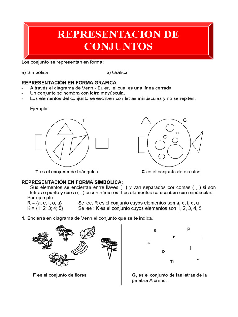 Representacion-de-Conjuntos | PDF | Grafemas | Comunicación escrita