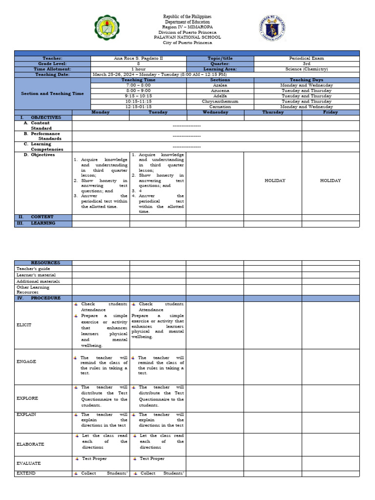 DLL - 3rd Quarter Week 4 - March - 25-26, 2024 | PDF | Teachers | Learning