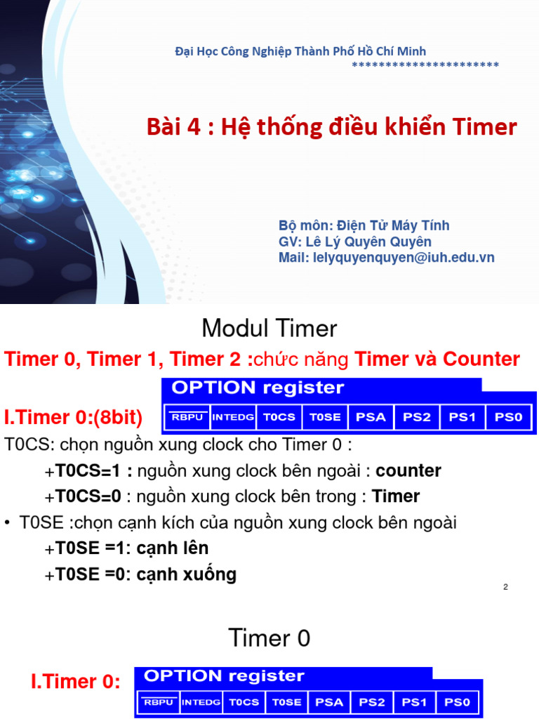 Bai4 - He Thong Dieu Khien Timer | PDF