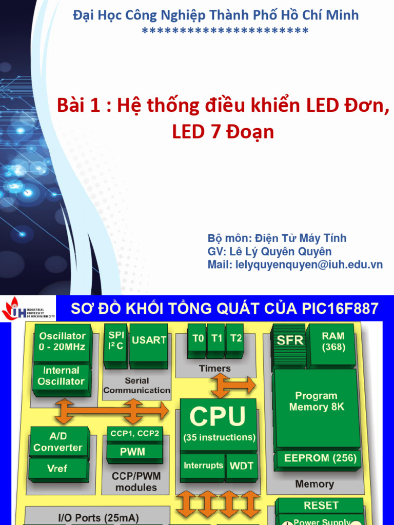 Bai 1 - He Thong Dieu Khien Led Đơn, Led 7 Đo N | PDF