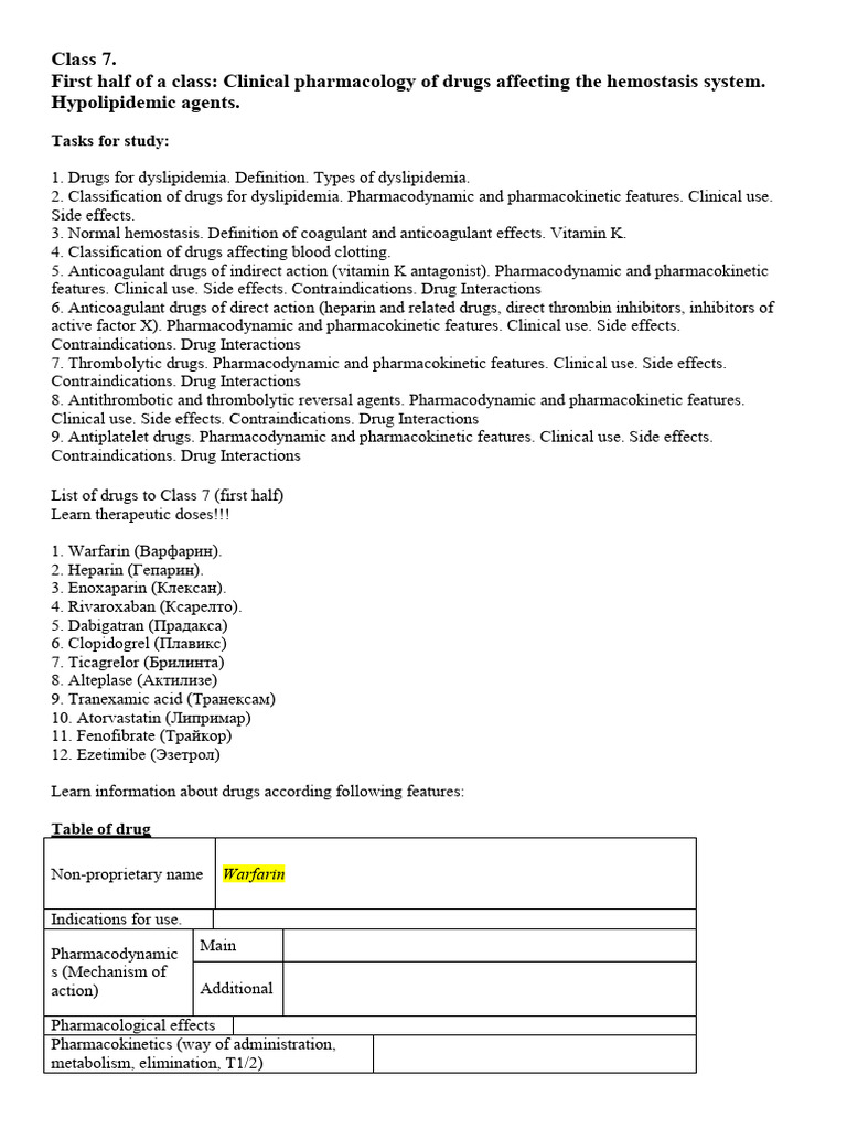 Class 7 | Download Free PDF | Coagulation | Pharmaceutical Sciences