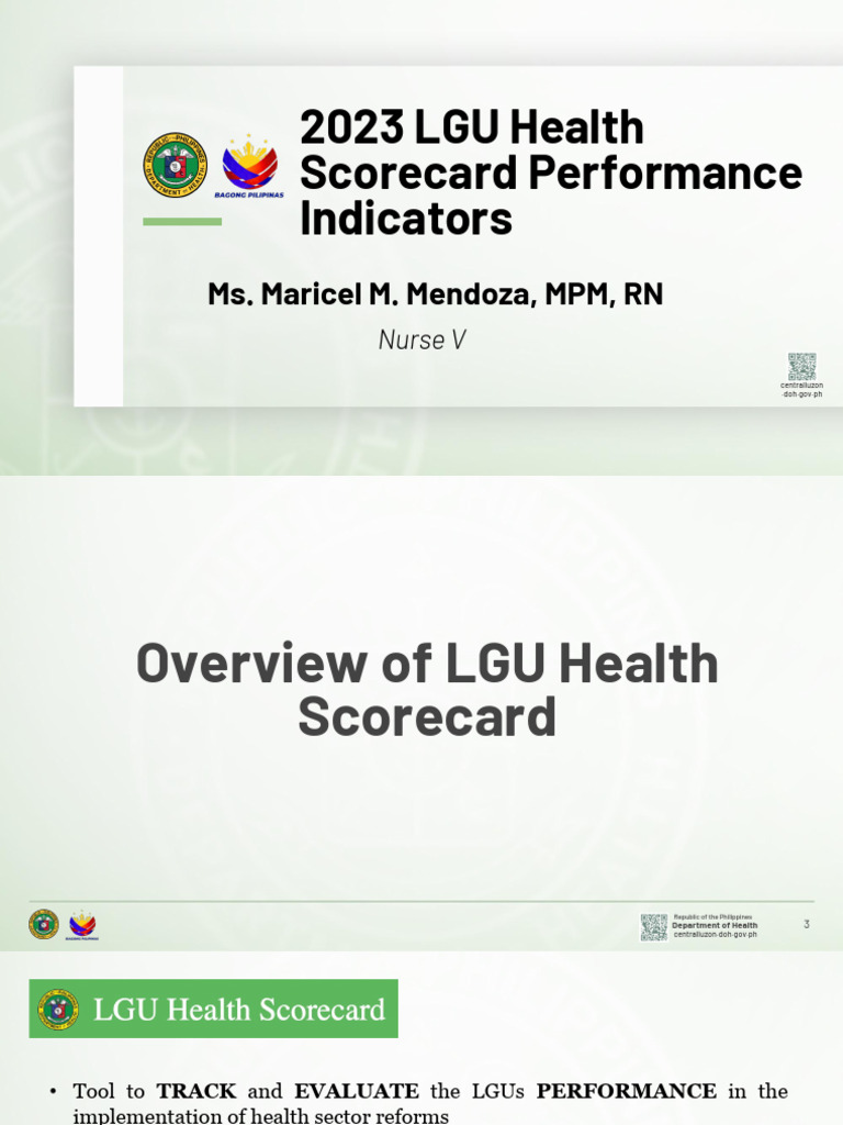 2023 LGU Health Scorecard Overview | PDF | Sanitation | Drinking Water