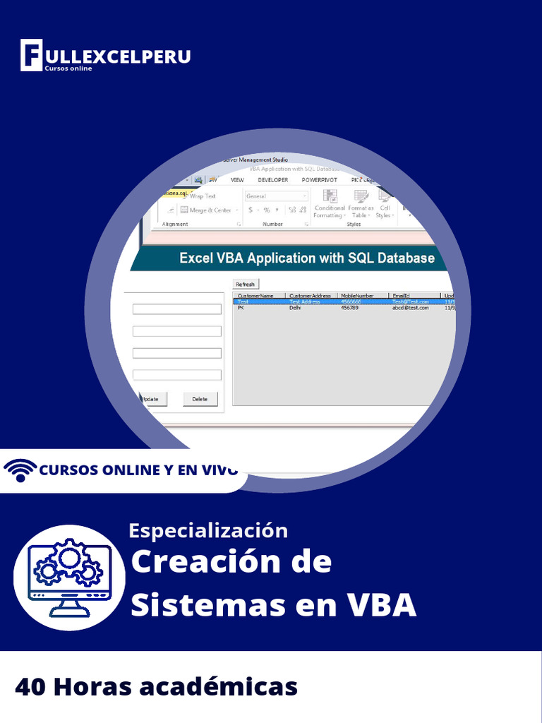 Esp. en Sistemas en VBA para Excel | PDF | SQL | Servidor SQL de Microsoft