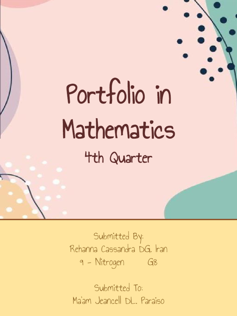 Iran, Rehanna Cassandra DG. - Mathematics Portfolio | PDF ...