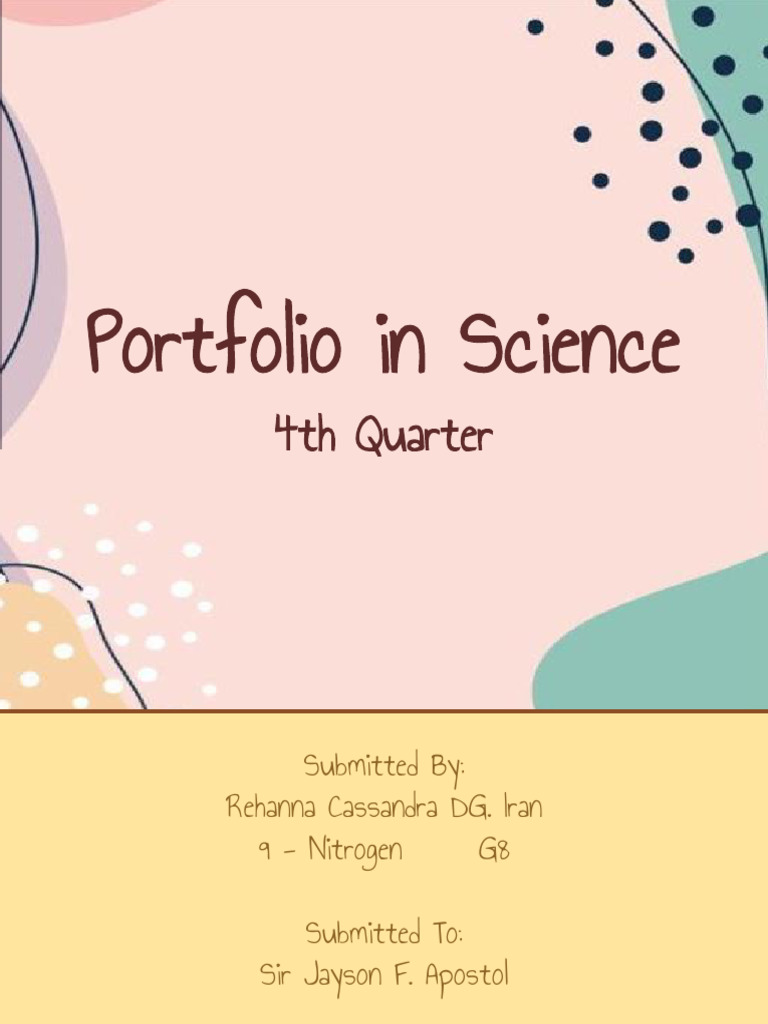 Iran, Rehanna Cassandra DG. - Science Portfolio | PDF | Quantity ...