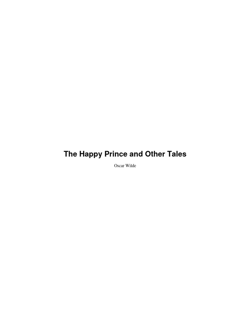 Oscar Wilde's Happy Prince Tales | PDF | The Happy Prince And Other Tales