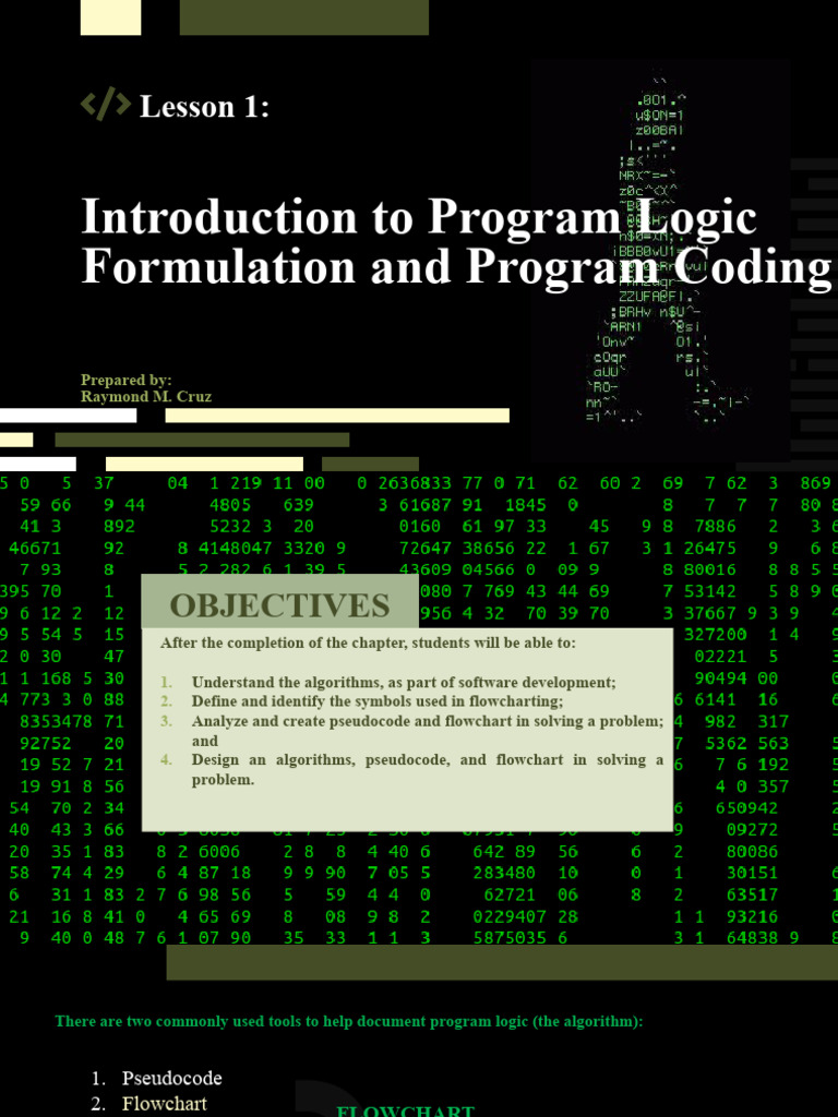 2 Lesson1part 2 Pldl Introduction To Program Logic Formulation And Program Coding Copy 5468