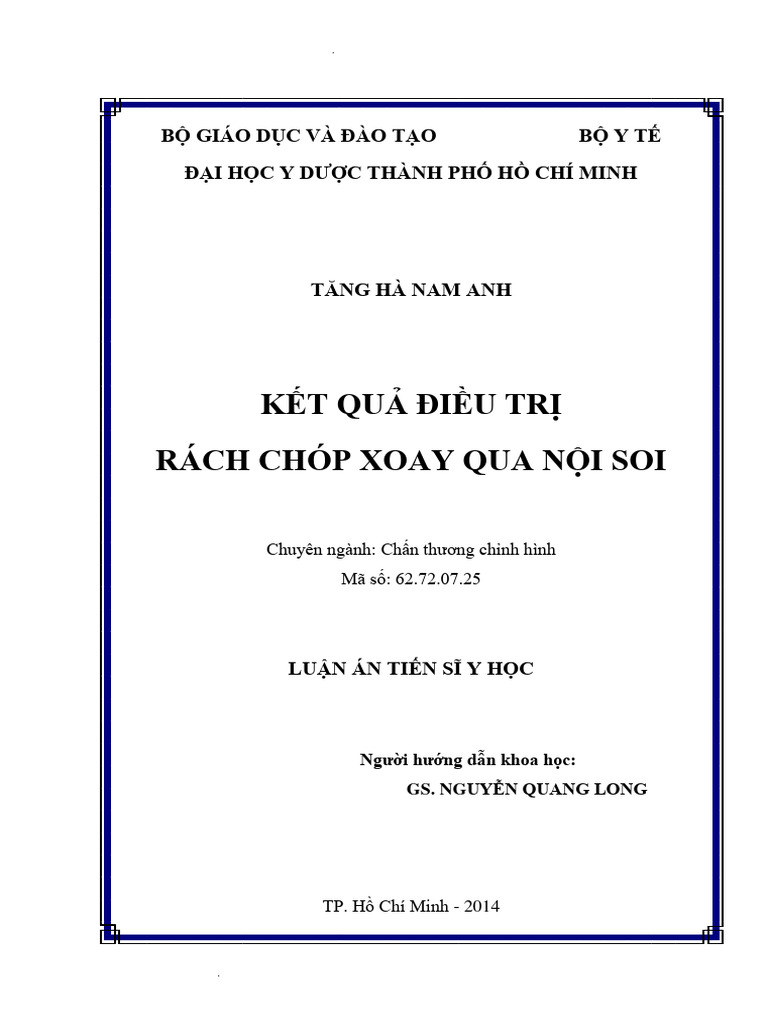 (123doc) Ket Qua Dieu Tri Rach Chop Xoay Qua Noi Soi | PDF