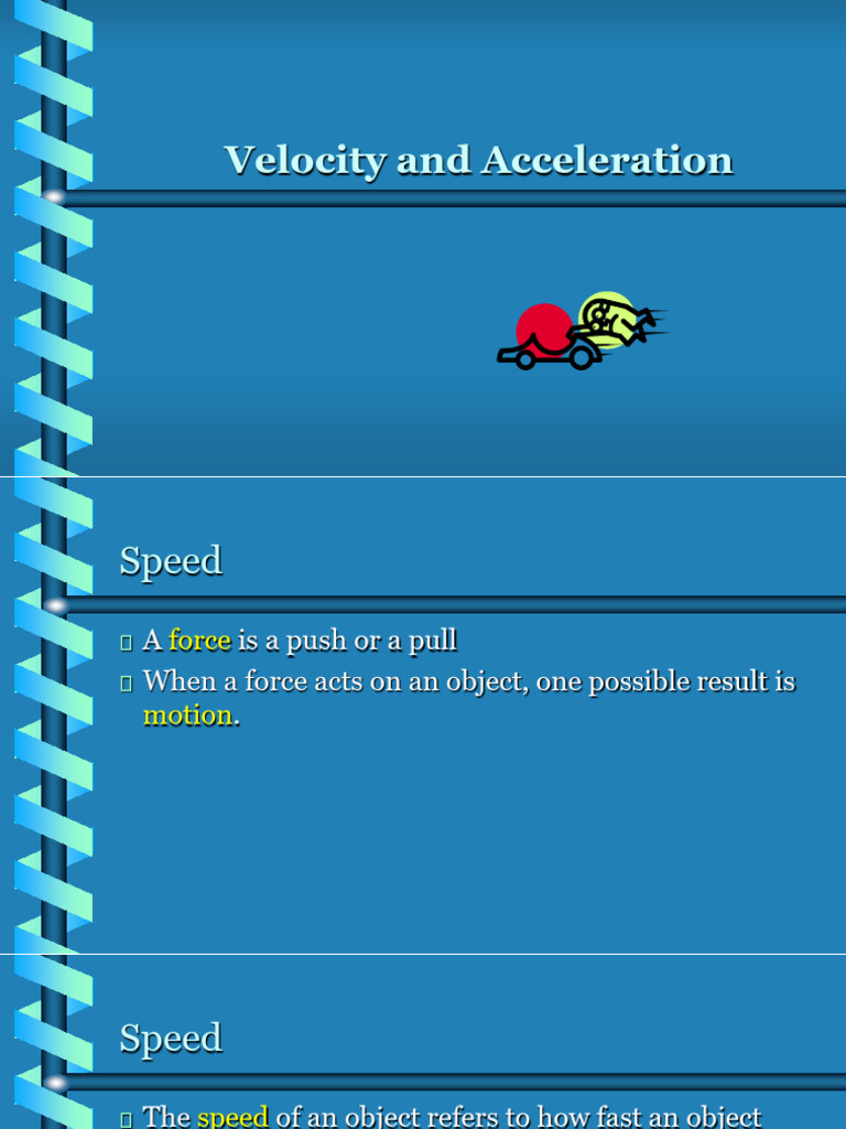 Velocity and Acceleration - 2024 | PDF | Velocity | Speed