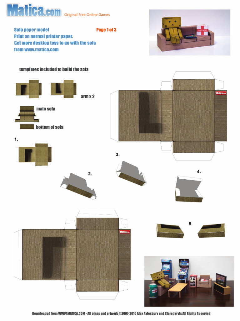 Matica Papercraft Sofa | PDF