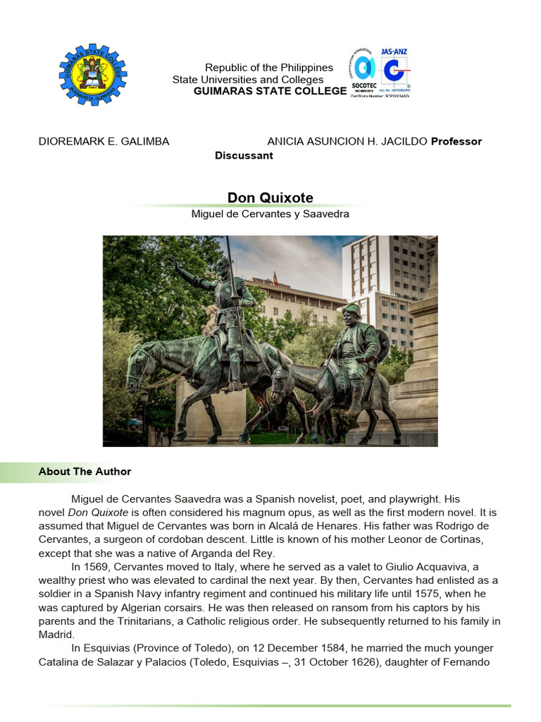 Don Quixote | PDF | Don Quixote | Miguel De Cervantes