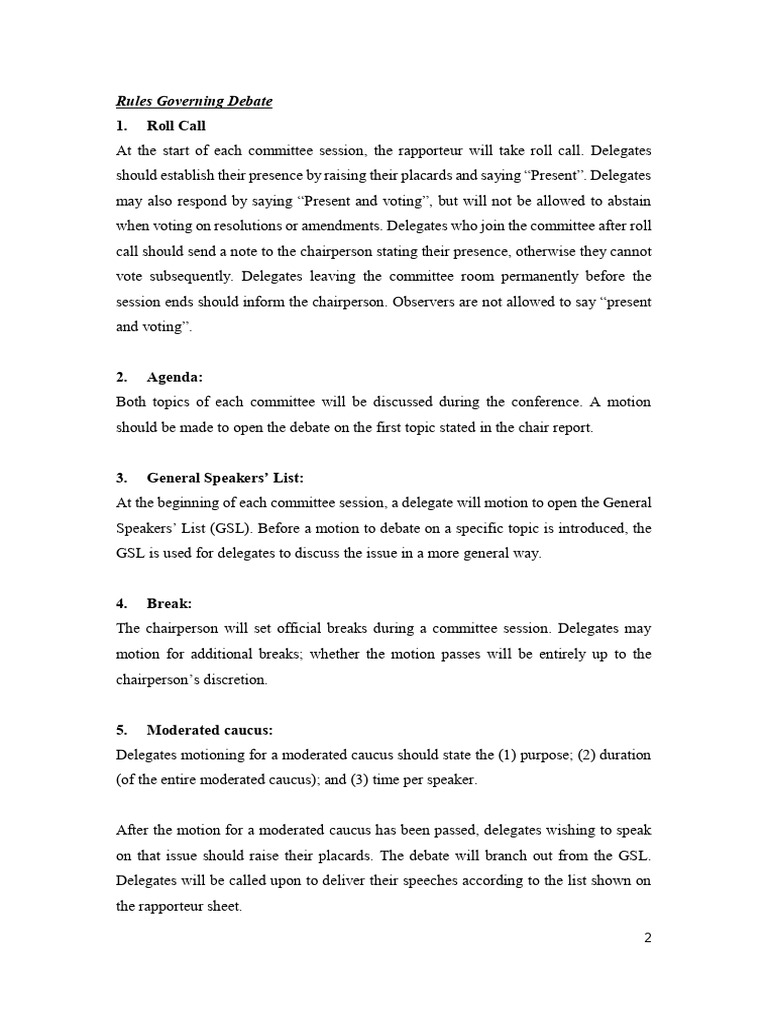 Rules of Procedure | PDF | Committee | Governance