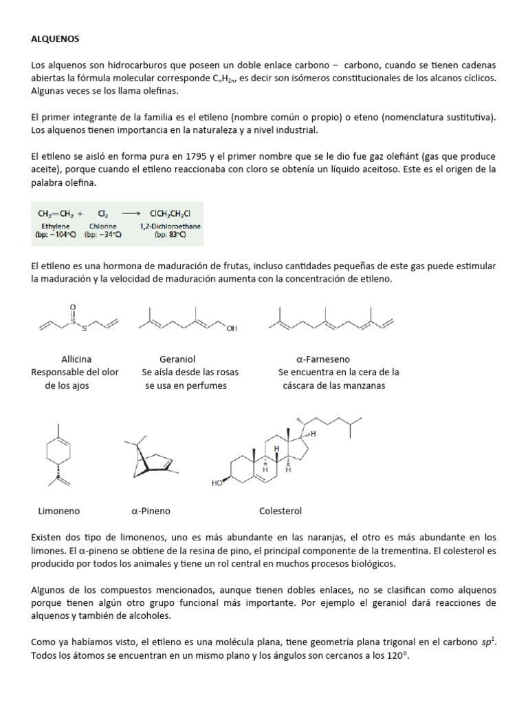 ALQUENOS | PDF | Alqueno | Orbital Molecular