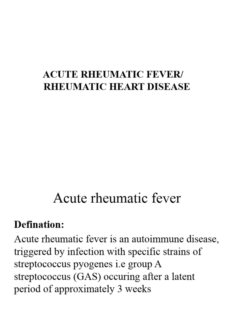 Acute Rheumatic Fever | PDF | Heart Valve | Heart