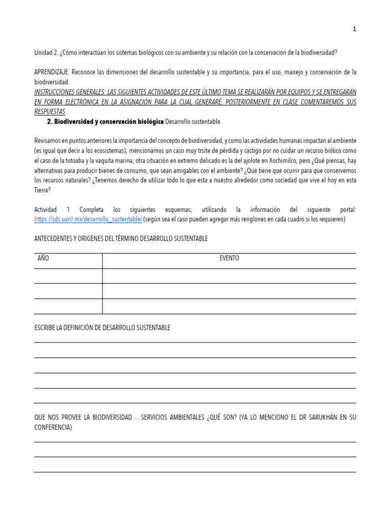 Desarrollo Sust | PDF | Biodiversidad | Desarrollo sostenible