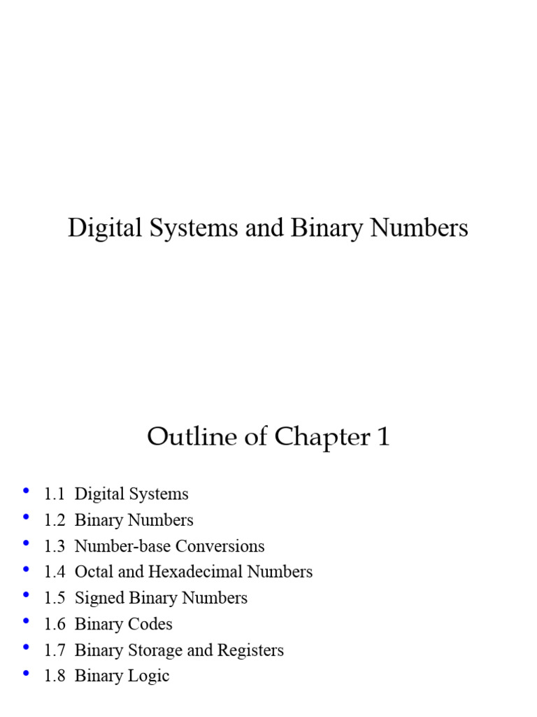Topic 2 Digital System and Binary Numbers | Download Free PDF | Binary Coded Decimal | Digital ...