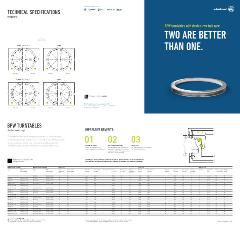 BPW 2024 FLY Turntables en | PDF | Screw