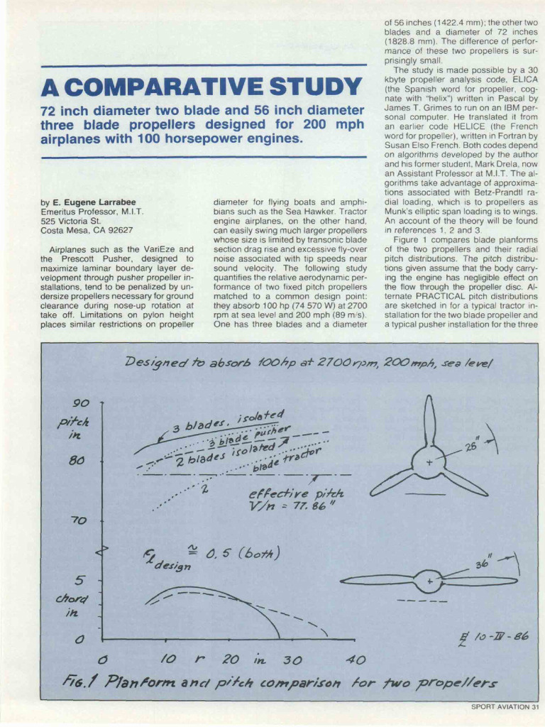A Comparative Study For 2 Propellers Larrabee | PDF | Fluid Dynamics ...