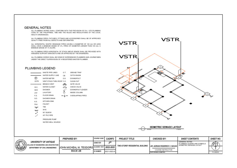 VSTR VSTR: General Notes | PDF | Plumbing | Hydrology