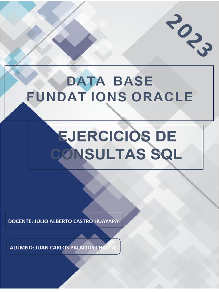 Ejercicios de Consultas SQL | Descargar gratis PDF | SQL | Bases de datos