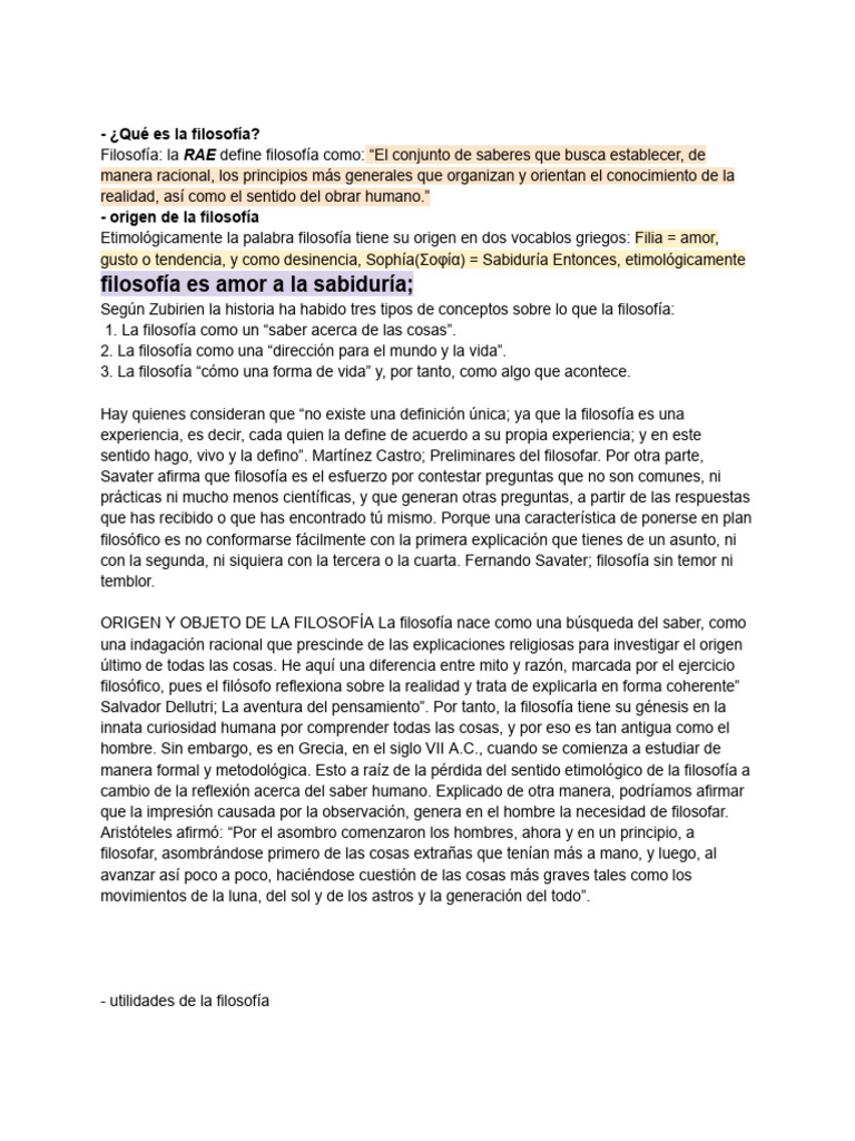 ¿Qué Es La Filosofía | PDF | Pensamiento | Educación en artes liberales