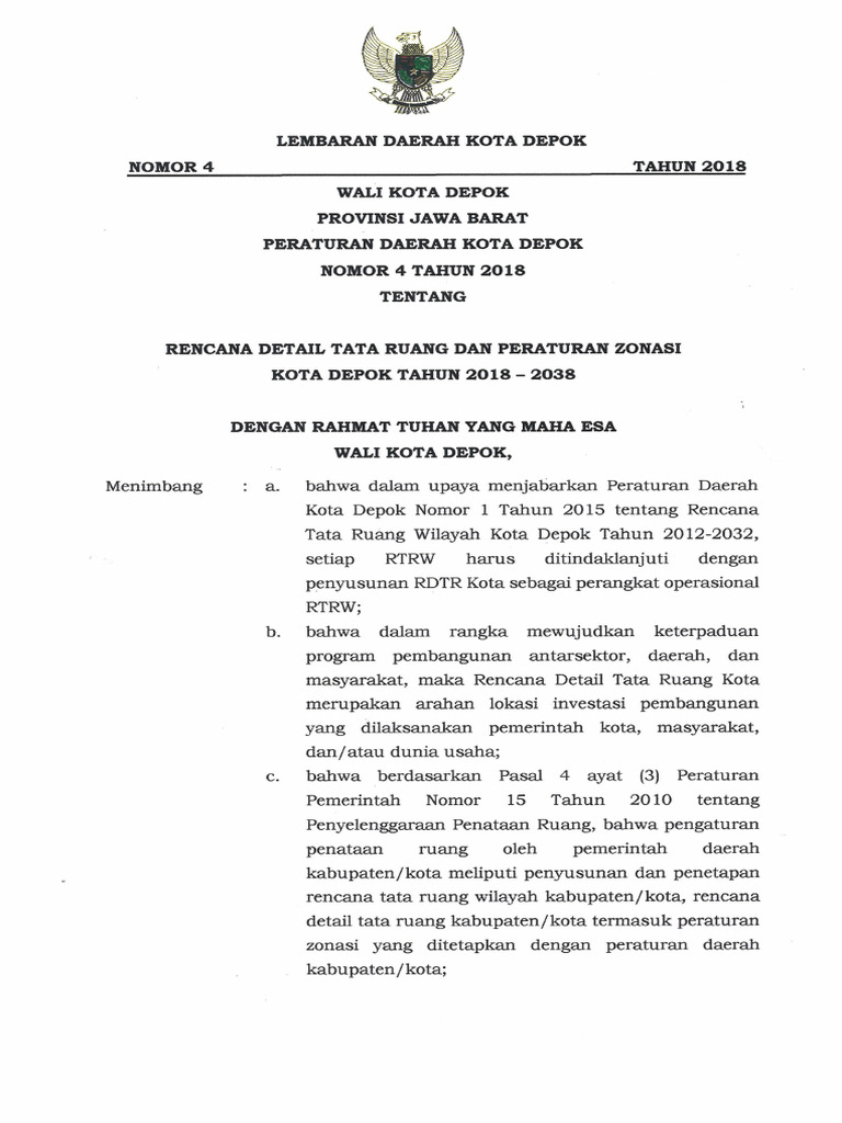 Lembar Depan Perda | PDF