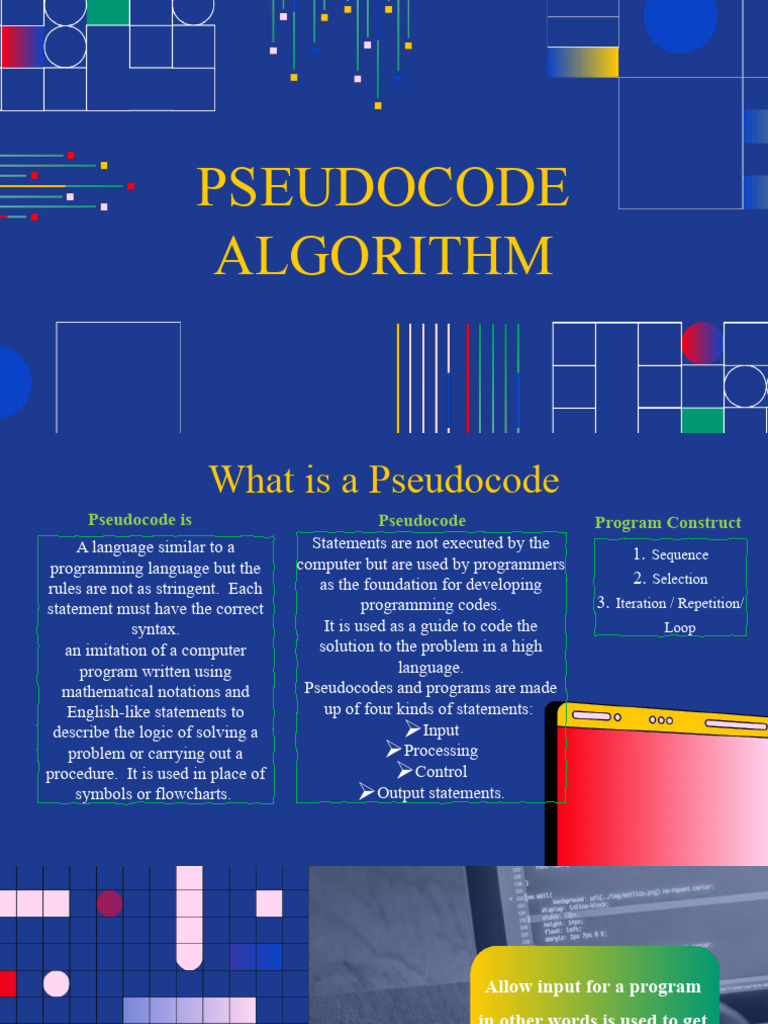 Pseudocode Presenation | PDF | Computer Program | Programming