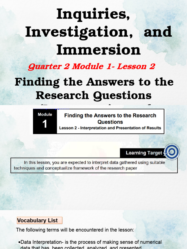 3is Q2 Module 1.2 1 | PDF | Level Of Measurement | Statistics
