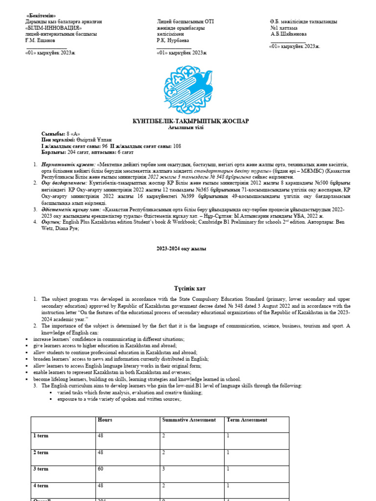 8-Annual Plan 2023-2024 | PDF