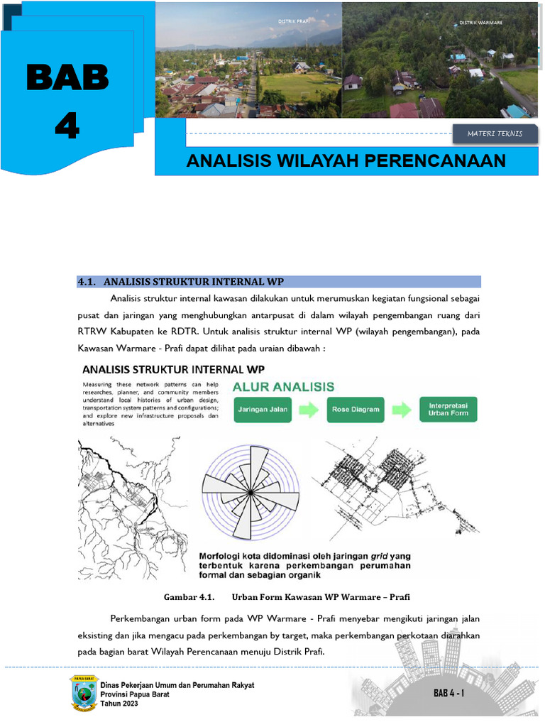 Bab 4 Analisis Wilayah Perencanaan RDTR Warmare-Prafi | PDF