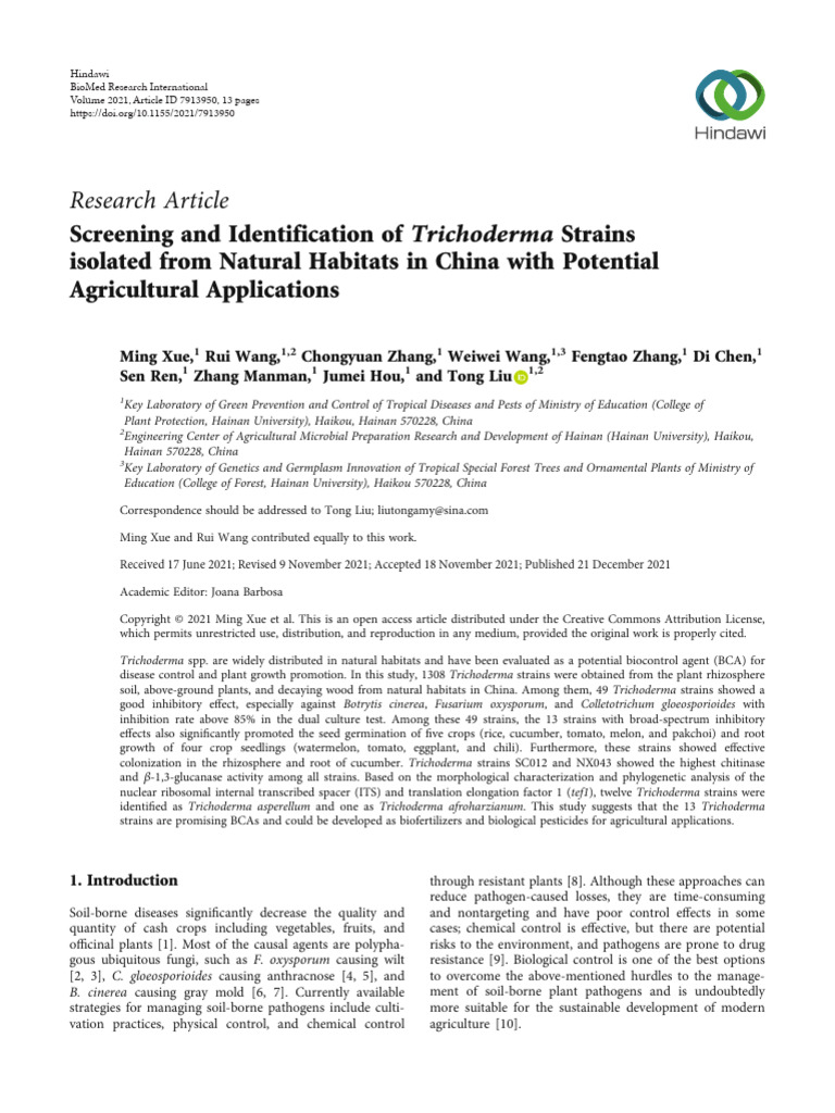 Trichoderma | PDF | Fungus | Biology