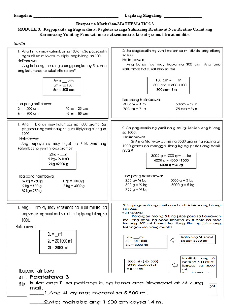 Q4 Mathematics3 Module 3 4 | PDF