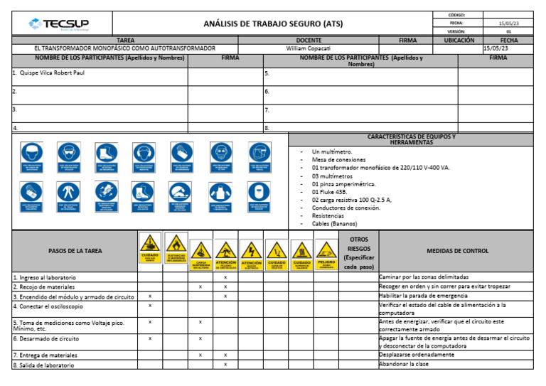 Ats Tecsup | PDF | Ingeniería Electrónica | Energia electrica