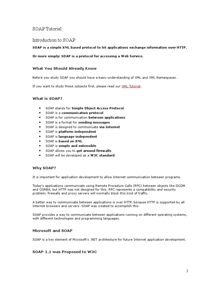 SOAP Tutorial | PDF | Soap | Web Service