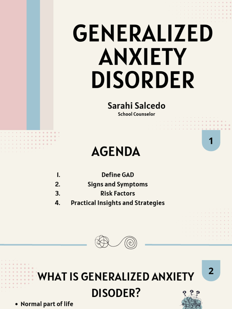 Coun 605 Mental Disorder Presentation 1 | PDF | Anxiety | Mental Disorder