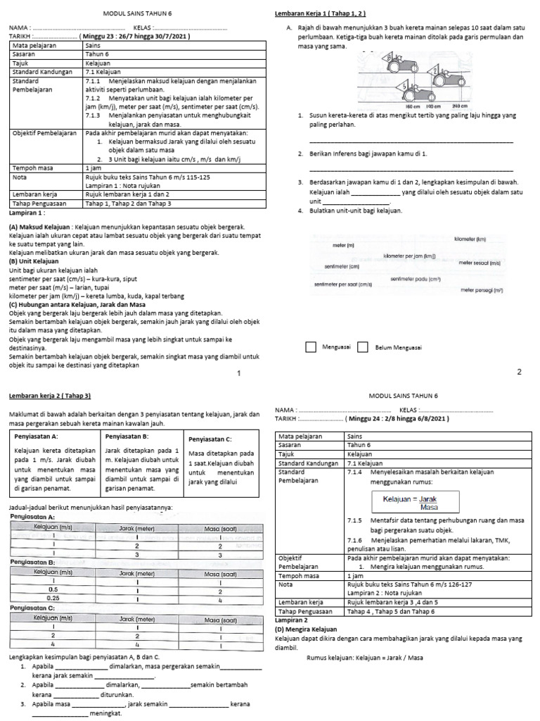 Modul Sains Tahun 6 | PDF