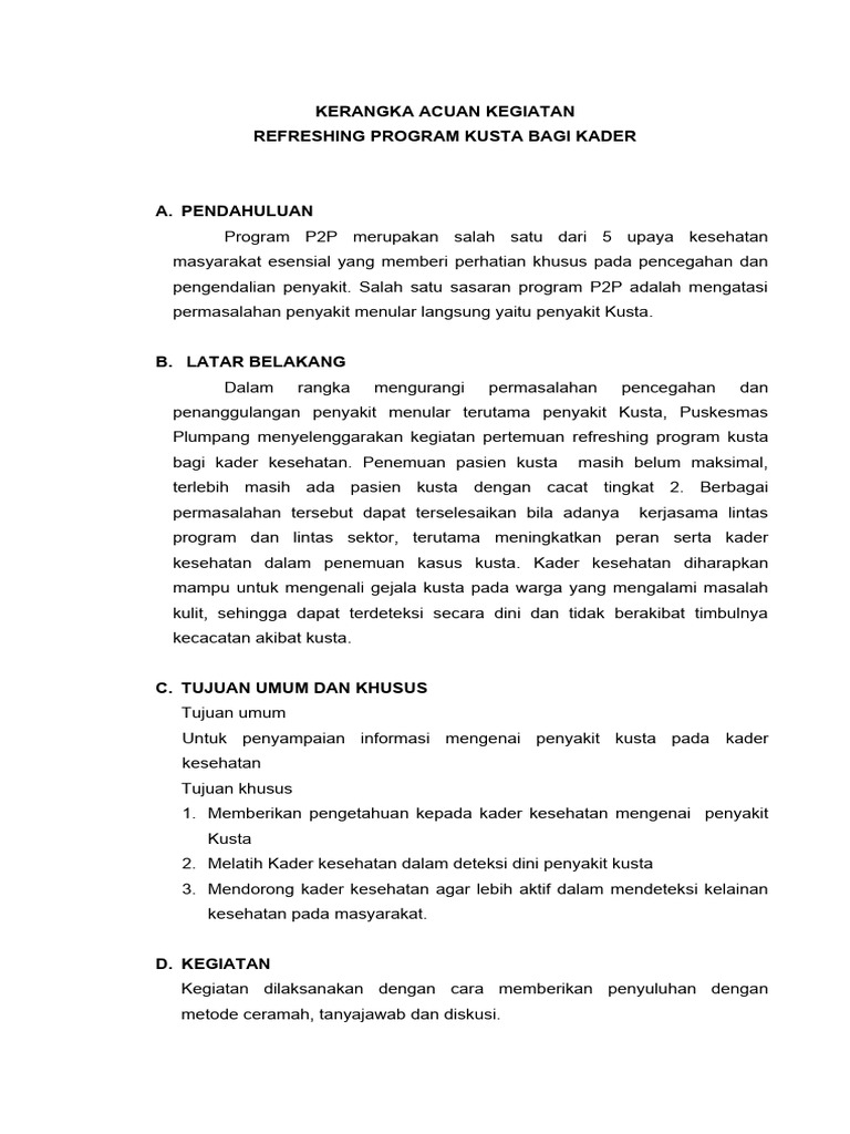 Kak Refreshing Kader Kusta | PDF | Sains & Matematika