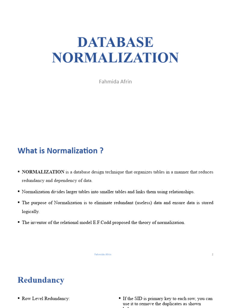 Normal a Ization | PDF | Databases | Data Management