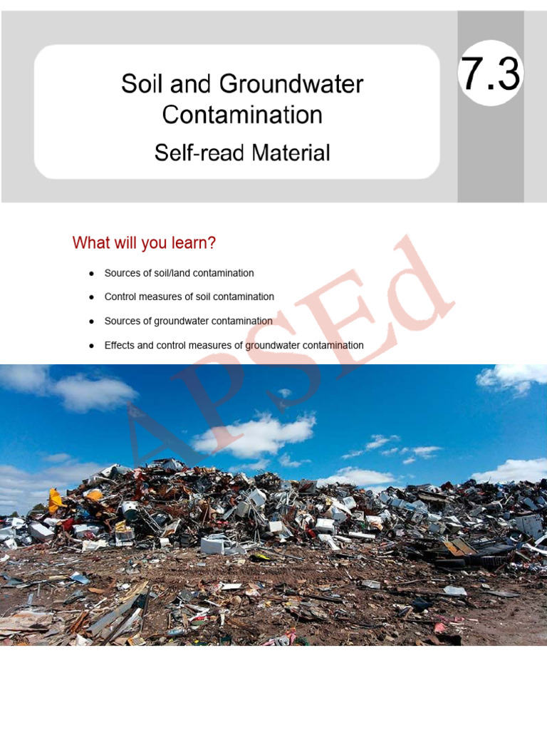 Soil and Groundwater Contamination Guide | PDF | Materials | Nature