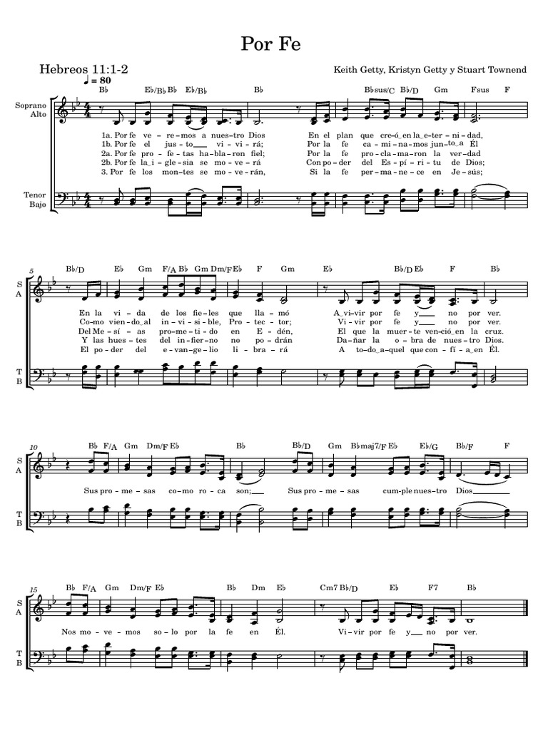 Partitura Por Fe | PDF