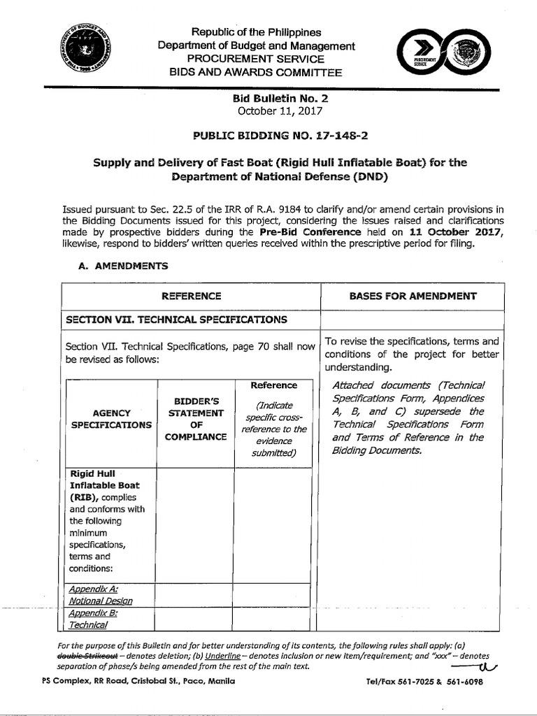 Bid Bulletin 2 | PDF