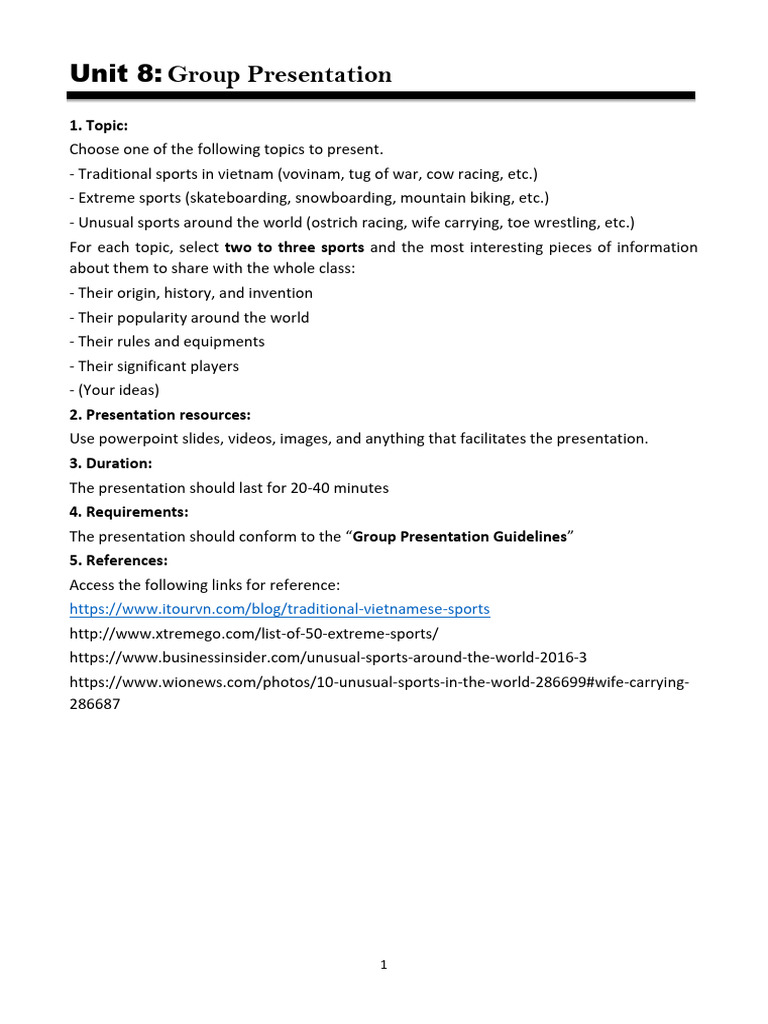 Unit 8 - Group Presentation | PDF | Computers