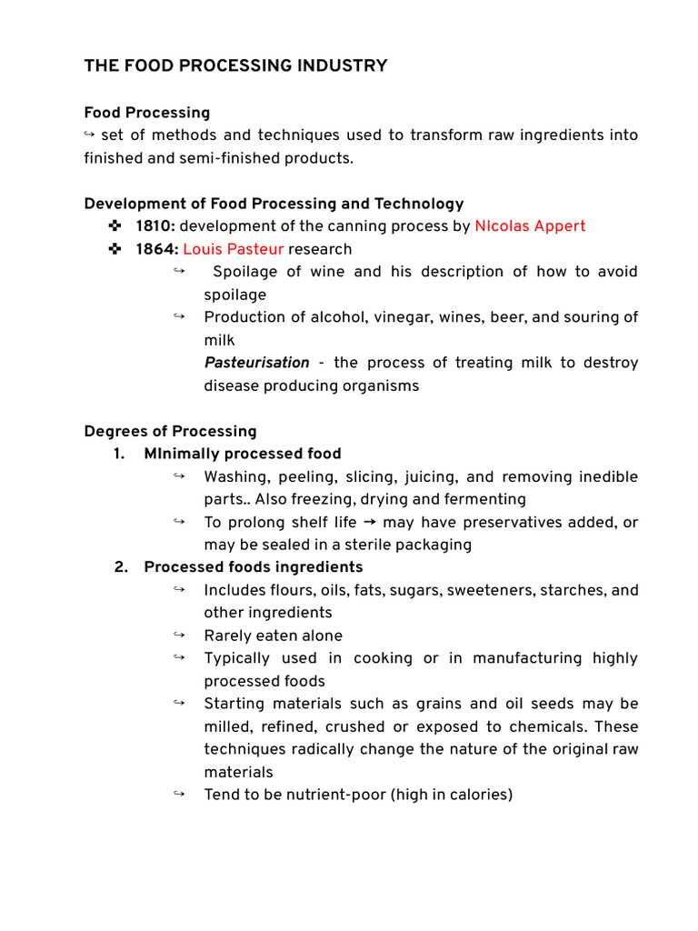 Food Processing Lesson 1 | PDF | Food Processing | Food Preservation