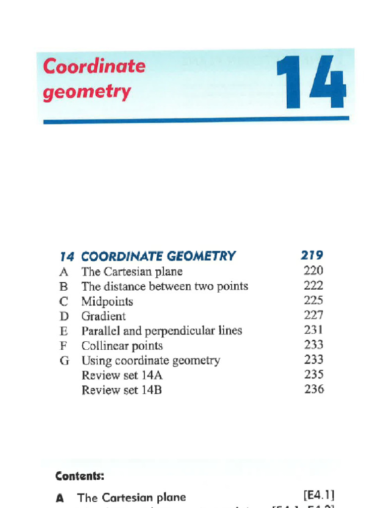 Chapter 14 - Coordinate Geometry - Part 1 | PDF